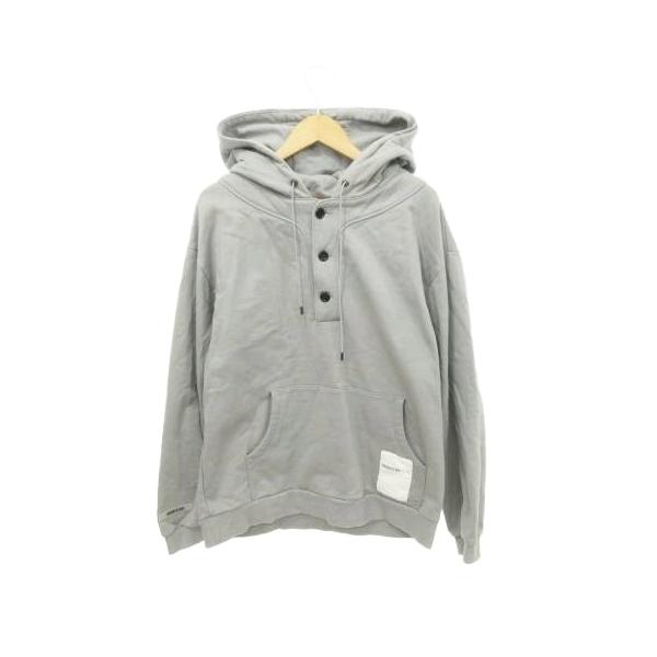 DOUBLE SKIS ダブルスキー フード パーカー 日本製 無地 厚手 46 約XLサイズ グレー ■GY61 メンズ【表記サイズ】46約XLサイズ【実寸サイズ】肩幅：57cm　身幅：59.8cm　袖丈：56.4cm　着丈：60.5cm...