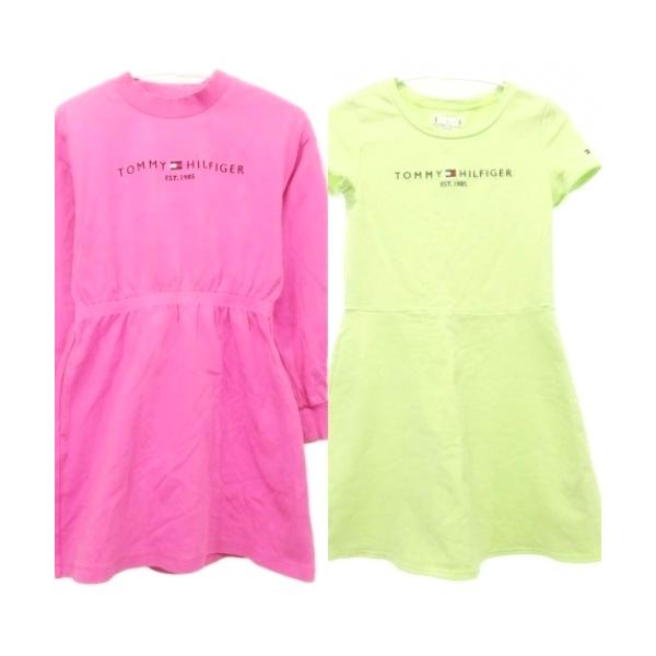 トミーヒルフィガー TOMMY HILFIGER 子供服 ワンピース 女の子 2点セット 半袖 長袖 122 ピンク イエロー ■GY54 ☆AA★ キッズ【ブランド】トミーヒルフィガー TOMMY HILFIGER【表記サイズ】2点とも1...