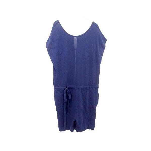 hannes roether オールインワン 半袖 S 紺 ネイビー ■TC A0129 【表記サイズ】S【実寸サイズ】身幅：52cm　着丈：（背面）84cm　ゆき丈：35.5cm　　【素材】写真参照【色】ネイビー【仕様】-【状態】軽度なス...