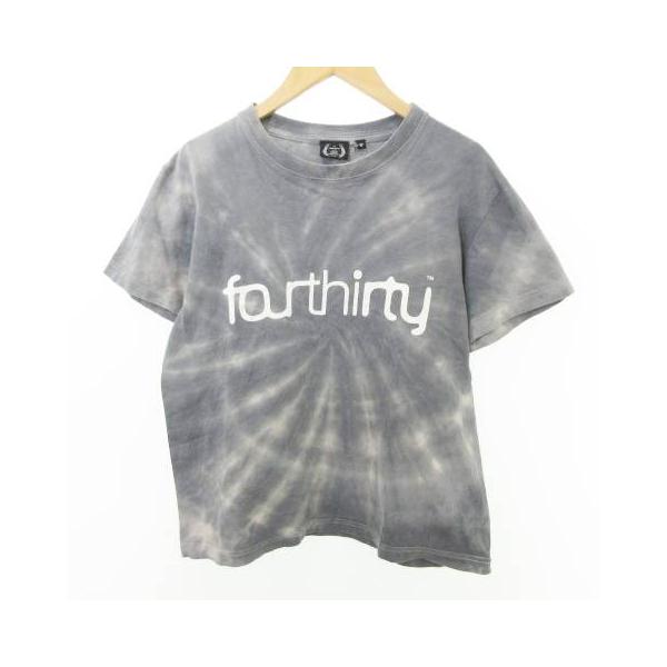 フォーサーティ fourthirty Tシャツ 半袖 ロゴ クルーネック 薄手 0 約XS〜Sサイズ グレー ■TC メンズ【ブランド】フォーサーティ fourthirty【表記サイズ】0XS〜Sサイズ【実寸サイズ】肩幅：43.7cm　身幅...