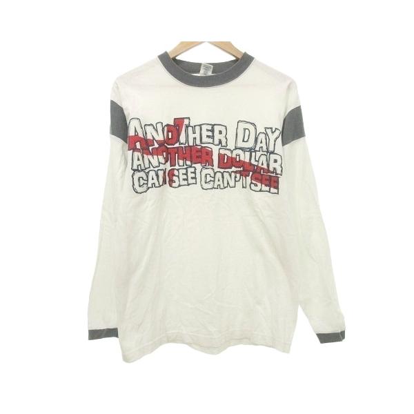 バックドロップ BACKDROP INSIDE THE PARK HOMERUN プリント リンガー Tシャツ 長袖 ロンT カットソー S 白 ホワイト ■TC メンズ【ブランド】バックドロップ BACKDROP【表記サイズ】S【実寸サイ...