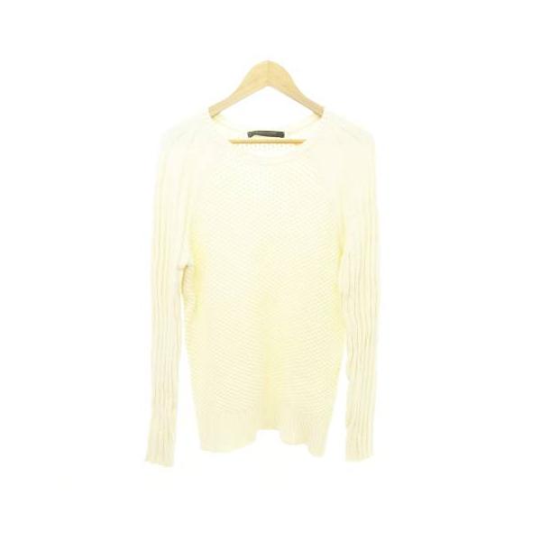 メッサジェリエ Messagerie 美品 ラグラン ニット セーター イタリア製 48 約M〜Lサイズ アイボリー ■TC メンズ【ブランド】メッサジェリエ Messagerie【表記サイズ】48約M〜Lサイズ【実寸サイズ】身幅：48cm...