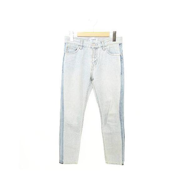 SARGE de blue デニム ジーンズ 日本製 34 ライトインディゴ ■TC レディース【表記サイズ】34【実寸サイズ】ウエスト：71cm　もも幅：25cm　裾幅：13cm　股上：19cm　股下：62cm　　【素材】綿【色】ライトイ...