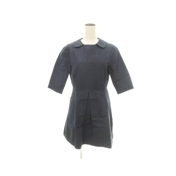 ソフィードール SOFIE D'HOORE 半袖 ワンピース ひざ丈 コットン 紺 ネイビー ■TC レディース【ブランド】ソフィードール SOFIE D'HOORE【表記サイズ】実寸サイズをご参照ください。【実寸サイズ】肩幅：45cm　身...