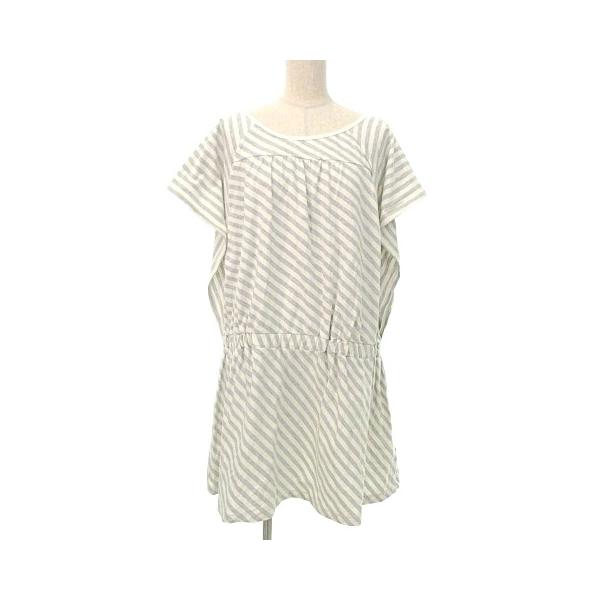 エドウィン EDWIN 美品 マタニティ ボーダー ドルマン チュニック 半袖 M〜L グレー /MKS A0213 レディース【ブランド】エドウィン EDWIN【表記サイズ】マタニティM〜L【実寸サイズ】身幅：（平置き）50cm　着丈：8...