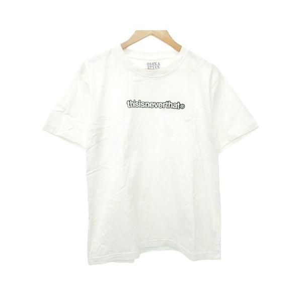 This is never that 美品 OSAKA STYLE PIZZA PARTY Tシャツ 半袖 M 白 ホワイト A0217 メンズ【表記サイズ】M【実寸サイズ】肩幅：45.5cm　身幅：49cm　着丈：64.5cm　袖丈：20...