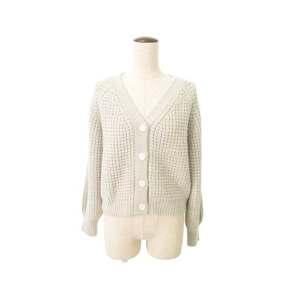 ディスコート Discoat Parisien ショート丈 ローゲージ ニット カーディガン F ライトグレー レディース【ブランド】ディスコート Discoat【表記サイズ】実寸サイズをご参照ください。【実寸サイズ】身幅：50cm　着丈：...