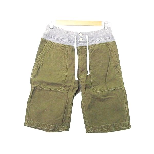 ローズバッドカップルズ ROSE BUD COUPLES ショートパンツ スウェットコンビ M オリーブ グレー A0224 メンズ【ブランド】ローズバッドカップルズ ROSE BUD COUPLES【表記サイズ】M【実寸サイズ】ウエスト：...