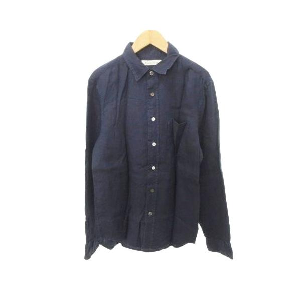 ローズバッドカップルズ ROSE BUD COUPLES リネン シャツ 長袖 ポケット ラウンド 無地 薄手 Mサイズ 紺 ネイビー メンズ【ブランド】ローズバッドカップルズ ROSE BUD COUPLES【表記サイズ】Mサイズ【実寸サ...