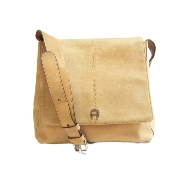 アイグナー AIGNER Munich ヌバックレザー ショルダーバッグ 斜め掛け 鞄 ブラウン系 X レディース【ブランド】アイグナー AIGNER【実寸サイズ】持ち手の長さ：-cm　ヨコ：26cm　タテ：23cm　マチ：9.5cm　ショ...