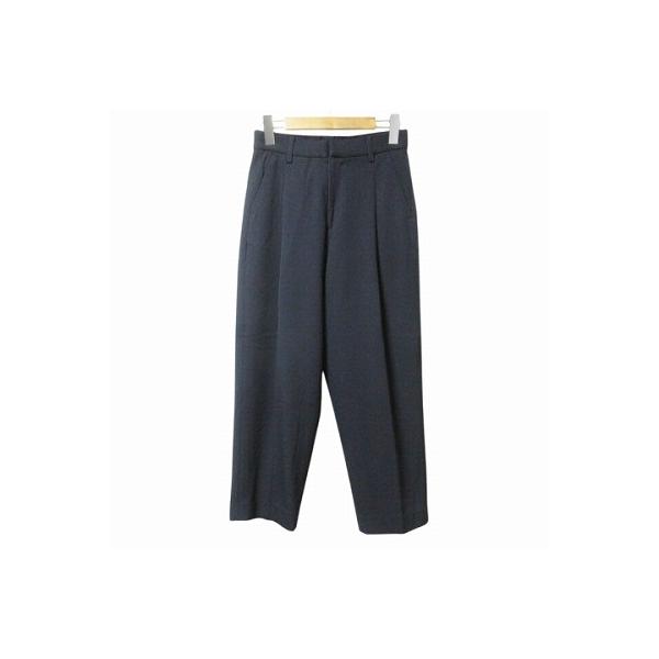 ジャーナルスタンダード レリューム 美品 21AW ウォッシャブルTRストレッチワイドパンツ タック 裏起毛 38 M相当 紺 ネイビー X レディース【ブランド】ジャーナルスタンダード レリューム JOURNAL STANDARD rel...