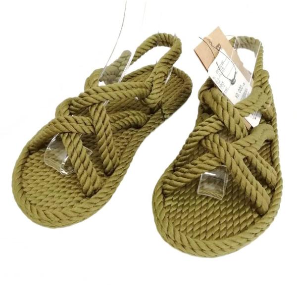 未使用品 BOHONOMAD ボホノマド ロープサンダル サンダル 37 カーキ レディース【表記サイズ】37・23.5cm相当【実寸サイズ】最大幅：10cm　アウトソール：25cm　　【色】カーキ【状態】タグ付きの未使用品です。　※未使用...
