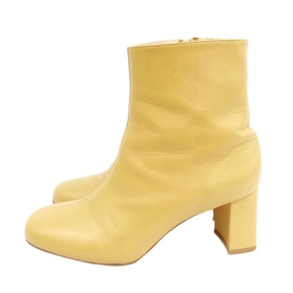 maryam nassir zadeh ショートブーツ ブーティ 37.5 マスタード レディース【表記サイズ】37.5・24cm相当【実寸サイズ】筒周り：約23cm　筒高：13.5cm　ヒールの高さ：6.5cm　　【素材】天然皮革【色】マ...