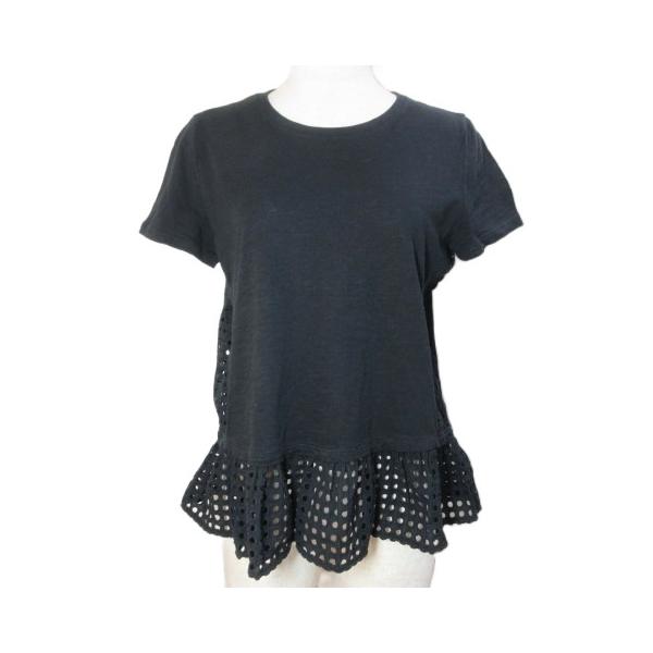 ケイトスペード KATE SPADE BROOME STREET カットソー 半袖 カットワークレース XS 黒 ブラック X レディース【ブランド】ケイトスペード KATE SPADE【表記サイズ】XS【実寸サイズ】肩幅：34cm　身幅：...