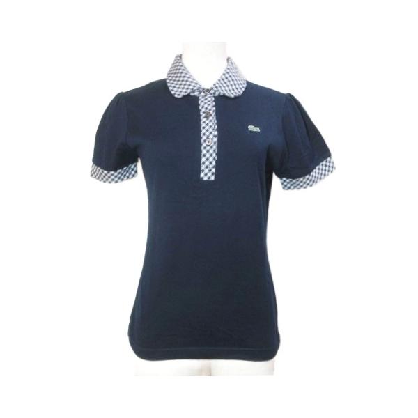 ラコステ EDITION LIMITEE 美品 ポロシャツ ファブリカ 半袖 チェック 刺? 大きいサイズ 40 XL相当 ネイビー ホワイト /X レディース【ブランド】ラコステ LACOSTE【表記サイズ】40(日本サイズXL相当)タイ...