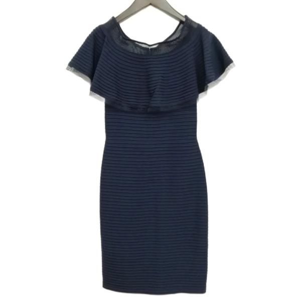 未使用品 タダシショージ TADASHI SHOJI 6L16507M ドレープ ワンピース ドレス XS ネイビー レディース【ブランド】タダシショージ TADASHI SHOJI【表記サイズ】XS【実寸サイズ】身幅：40cm　総丈：10...