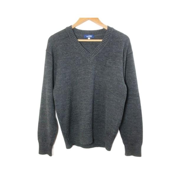 TOMBOW トンボ VARSITYMATE スクールセーター ニット 長袖 ウール 厚手 Vネック 子供服 男女兼用 L グレー /X キッズ【表記サイズ】L【実寸サイズ】肩幅：47cm　身幅：47cm　着丈：61cm　袖丈：56cm　　...