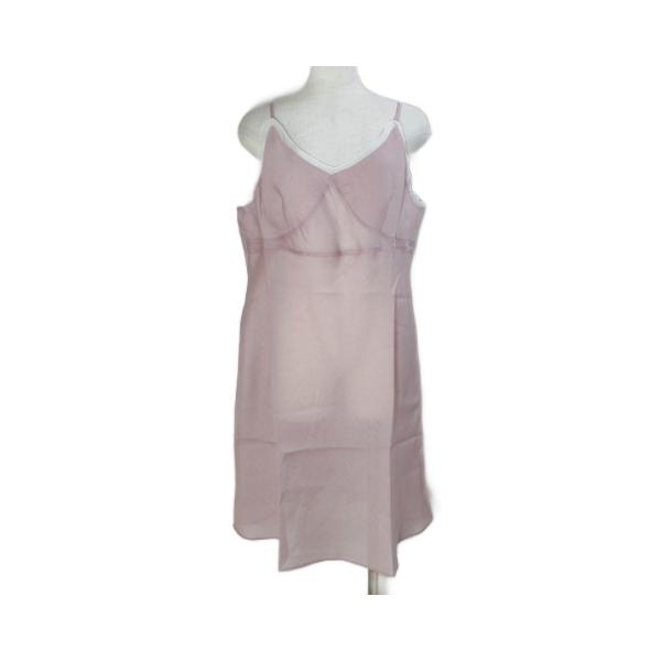 未使用品 モデスト ムード MODEST MOOD AMODEST CLASSIC タグ付き Romaine slip スリップ キャミソール シアー 韓国 ローズピンク /X レディース【表記サイズ】サイズ表記がございません。実寸サイズを...