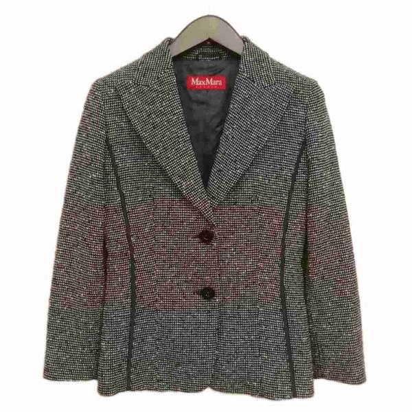 マックスマーラステュディオ Max Mara Studio ツイード ラペルカラー ジャケット ブレザー フォーマル 38 ブラック系 レディース【ブランド】マックスマーラステュディオ Max Mara Studio【表記サイズ】38【実寸...