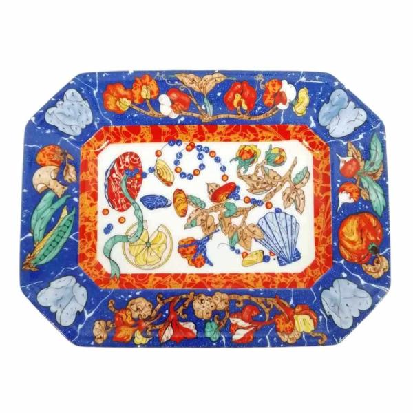 エルメス HERMES Pierres d'Orient et d'Occident ピエールドリアン・エ・ドクシダン プレート 食器 角皿 陶器 【ブランド】エルメス HERMES【実寸サイズ】幅/約21.5cm×16cm　高さ/約2cm...