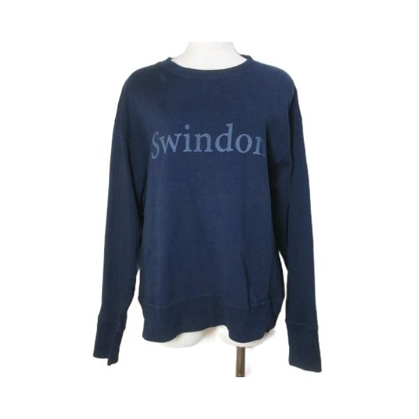 オーダブ Odub SHIPS別注 ロングスリーブスウェット トレーナー 312-04-0416 長袖 プリント フリーサイズ 紺 ネイビー /X レディース【表記サイズ】F【実寸サイズ】肩幅：52cm　身幅：55.5cm　着丈：56.5c...