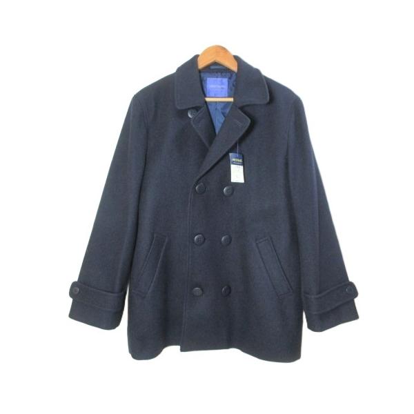 VARSITYMATE バーシティメイト Pコート ピーコート スクールコート ウール 子供服 男女兼用 L 紺 ネイビー /X キッズ【表記サイズ】L【実寸サイズ】肩幅：47cm　身幅：58cm　袖丈：61cm　着丈：75cm　　【素材】...