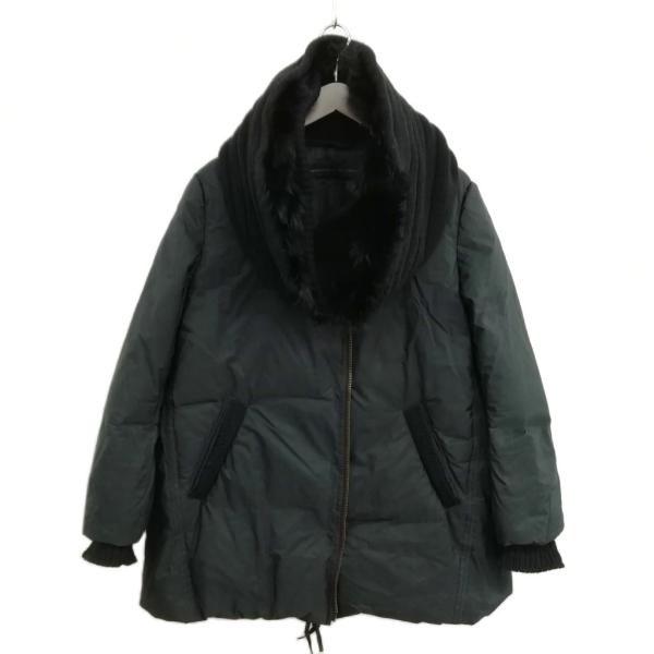 エルマノシェルビーノ ERMANNO SCERVINO ダウンジャケット ダウンコート リアルファー付 40 ブラック レディース【ブランド】エルマノシェルビーノ ERMANNO SCERVINO【表記サイズ】40【実寸サイズ】肩幅：47c...