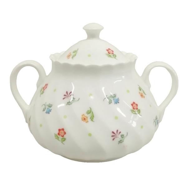 ウェッジウッド WEDGWOOD カスケード Cascade シュガーボウル シュガーポット 茶器 黒壺 【ブランド】ウェッジウッド WEDGWOOD【実寸サイズ】幅/約14cm　口径/約5.5cm　高/約10cm　【素材】陶磁器【状態】・...