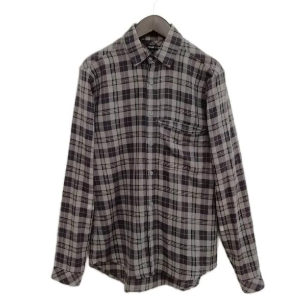 フランクリーダー FRANK LEDER コットン チェック シャツ 長袖 XS チャコール系 メンズ【ブランド】フランクリーダー FRANK LEDER【表記サイズ】XS【実寸サイズ】肩幅：43cm　身幅：50cm　着丈：75cm　袖丈：...