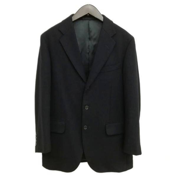 バーバリー BURBERRY ウール カシミヤ シングル 3B ジャケット テーラード ブレザー AB4 ブラック メンズ【ブランド】バーバリー BURBERRY【表記サイズ】AB4【実寸サイズ】肩幅：46cm　身幅：53cm　着丈：74c...