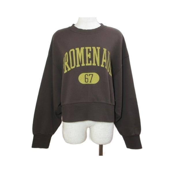 ジャーナルスタンダード レリューム 21AW カレッジスウェットNo.67 トレーナー 長袖 ボリュームスリーブ ショート丈 プリント 裏毛 茶【ブランド】ジャーナルスタンダード レリューム JOURNAL STANDARD relume【...