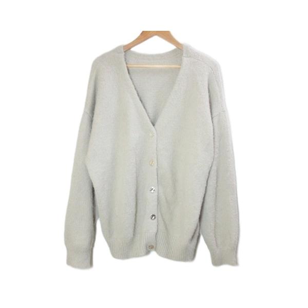 scholar. 美品 シャギーニットカーディガン 長袖 Vネック 厚手 大きいサイズ 3L ベージュ /X レディース【表記サイズ】3L【実寸サイズ】肩幅：65cm　身幅：61cm　袖丈：53cm　着丈：59cm　　【素材】ナイロン70%...