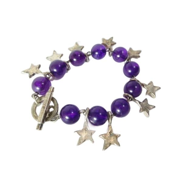Biche de Bere ビッシュ・ド・ベール ブレスレット スター ビーズ メタリックカラー パープル /X レディース【実寸サイズ】幅：-cm　手首周り：約18cm　総重量 24.9g　ビーズ直径 約1.1cm　【素材】メタル　ビーズ...