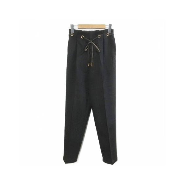 シェトワ Chez toi Switch by Arch ドロストパンツ ハイウエスト タック フリーサイズ 黒 ブラック /X レディース【ブランド】シェトワ Chez toi【表記サイズ】F【実寸サイズ】ウエスト：60-78cm　もも幅...