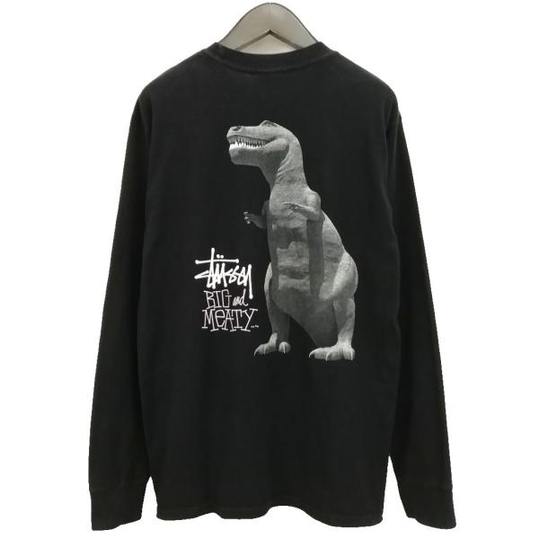 ステューシー STUSSY Big &amp; Meaty L/S Tee T-REX ロングスリーブ Tシャツ ロンT M ブラック メンズ【ブランド】ステューシー STUSSY【表記サイズ】M【実寸サイズ】肩幅：47cm　身幅：51cm...