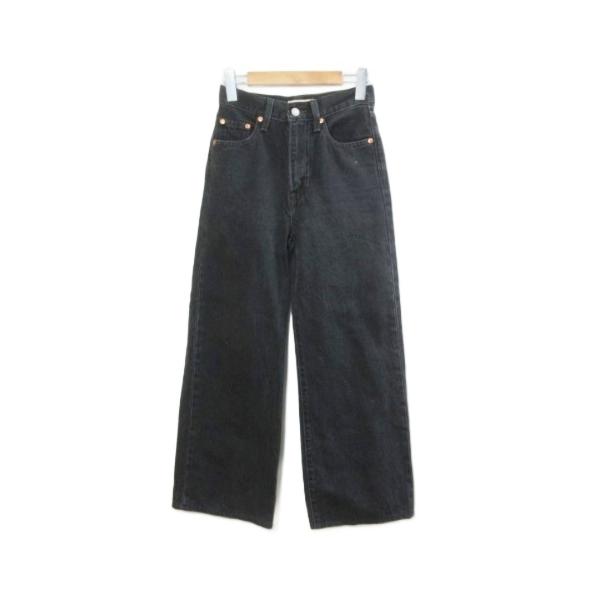 リーバイスプレミアム RIBCAGE WIDE LEG ワイド デニムパンツ ジーンズ ダメージ加工 小さいサイズ W24 L30 黒 ブラック /X レディース【ブランド】リーバイスプレミアム Levis PReMIUM【表記サイズ】W2...
