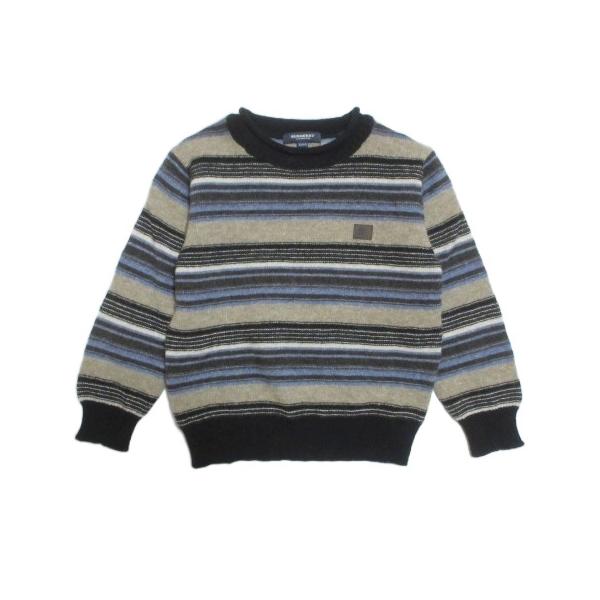バーバリー ロンドン キッズ セーター ニット ボーダー 長袖 ウール 厚手 ホース ワッペン プルオーバー セミハイネック 子供服 男の子【ブランド】バーバリー ロンドン BURBERRY LONDON【表記サイズ】120A【実寸サイズ】...