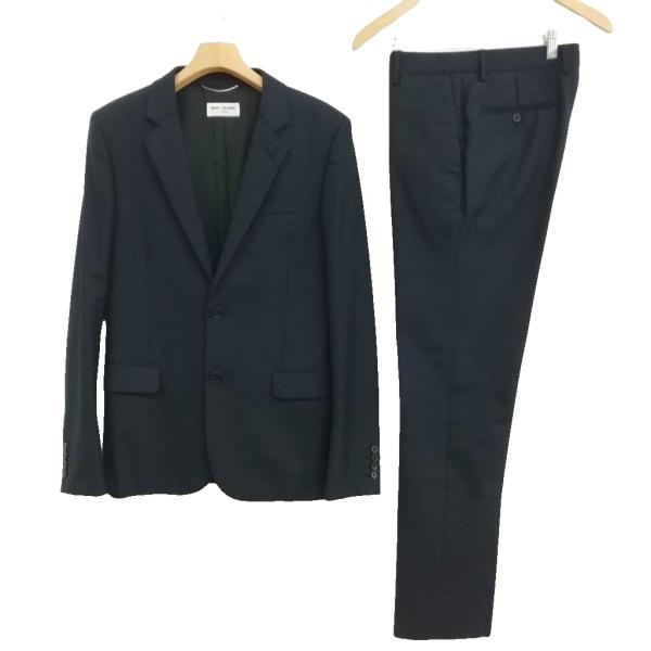 サンローラン パリ SAINT LAURENT PARIS 14AW エディ期 シングル 2B スーツ セットアップ ジャケット スラックス 46 / 48 ネイビー 紺 メンズ【ブランド】サンローラン パリ SAINT LAURENT P...