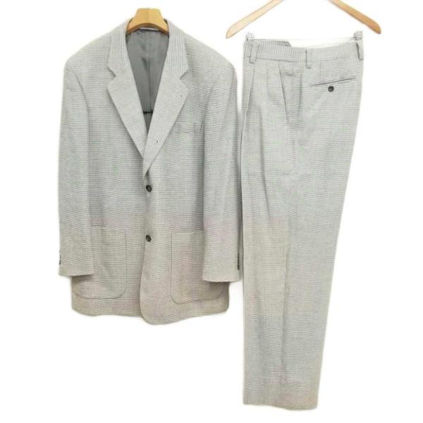 ランバン LANVIN CLASSIQUE シングル 段返り 3B スーツ セットアップ ジャケット スラックス 50-36 ライトグレー系 メンズ【ブランド】ランバン LANVIN【表記サイズ】50-36【実寸サイズ】ジャケット 肩幅：4...