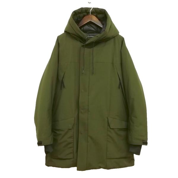 ジュンハシモト junhashimoto HIGH PERFORMANCE JACKET 中綿 フーデット ジャケット 美品 M オリーブ メンズ【ブランド】ジュンハシモト junhashimoto【表記サイズ】M【実寸サイズ】身幅：59c...