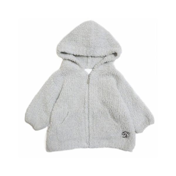 カシウエア kashwere ベビー服 キッズパーカー 6-12 ジップアップ 長袖 もこもこ ロゴ ワンポイント刺? ライトグレー /X キッズ【表記サイズ】6-12(6ヶ月〜12か月)【実寸サイズ】肩幅：26cm　身幅：28cm　着丈：...