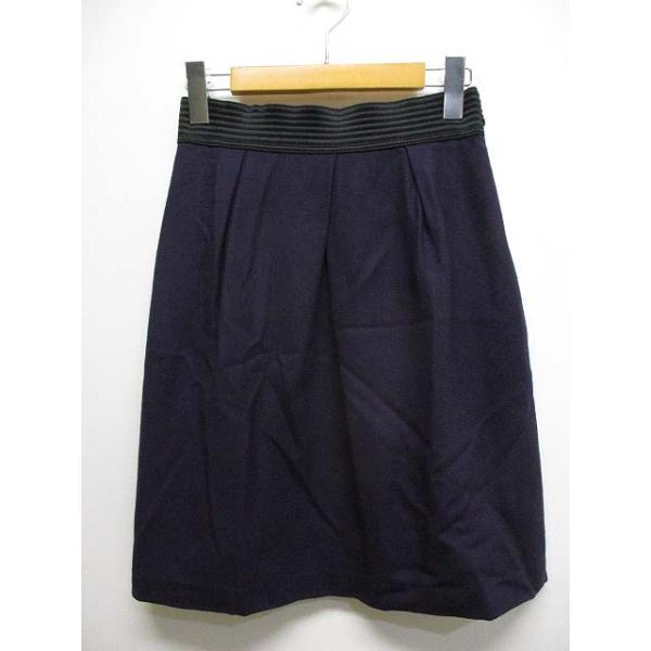 ネットディマミーナ NETTO di MAMMINA ウール スカート S 濃紫 ウエストゴム 裏地付き 日本製 レディース【表記サイズ】S【実寸サイズ】ウエスト：64-74cm　スカート丈：51cm　　【素材】【表地】　ウール100％　【...