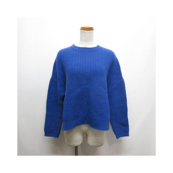 エンフォルド ENFOLD ウール リブ クロップド ニット プルオーバー 38 ブルー 3007A270-1760 長袖 セーター レディース【ブランド】エンフォルド ENFOLD【表記サイズ】38【実寸サイズ】身幅：60cm　着丈：51...