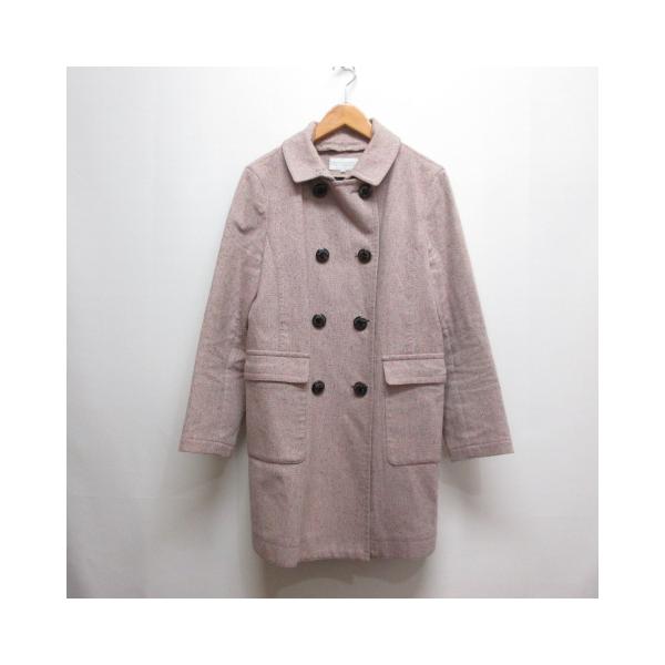 マッキントッシュフィロソフィー MACKINTOSH PHILOSOPHY 2way ネップ ウール コート 40 ピンク 襟取外し可 裏地付き 日本製 レディース【ブランド】マッキントッシュフィロソフィー MACKINTOSH PHILO...