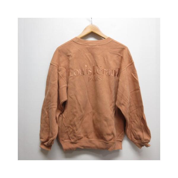 ルイフェロー LOUIS FERAUD バックロゴ刺繍 スウェット プルオーバー L ピンクベージュ トレーナー レディース【ブランド】ルイフェロー LOUIS FERAUD【表記サイズ】L【実寸サイズ】身幅：54cm　着丈：59cm　ゆき...