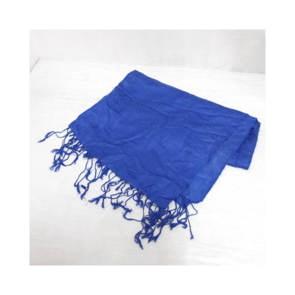 パシュミナ PASHMINA シルク混 パシュミナ ストール ショール 青 ブルー ペイズリー柄 レディース【実寸サイズ】全長（フリンジ含まず）：168cm　幅：69cm　　【素材】パシュミナ70％、シルク30％【色】青、ブルー　※色に関し...