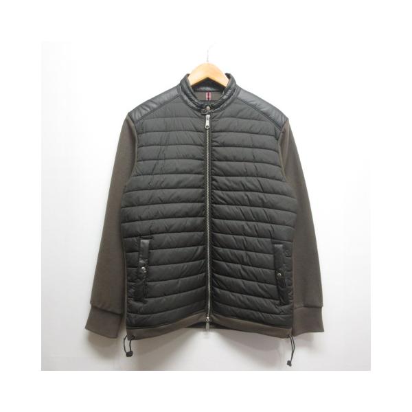 アロウドトゥアンフォールド ALLOWED TO UNFOLD ダンボールニット × 中綿 ジャケット ブルゾン M 茶 ブラウン ダブルジップ メンズ【表記サイズ】M【実寸サイズ】肩幅：43cm　身幅：50cm　着丈：64cm　袖丈：57...