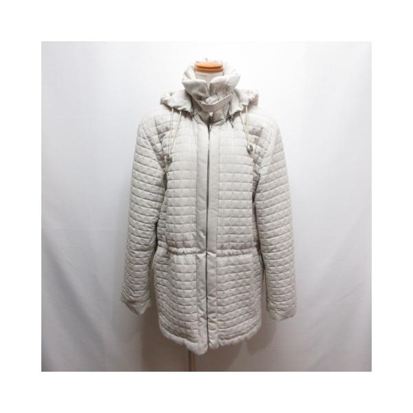 クレソン CRESSON スキーウェア ジャケット ブルゾン 11 ライトベージュ はっ水加工 キルティング 中綿入り フード着脱可 レディース【表記サイズ】11【実寸サイズ】肩幅：44cm　身幅：56cm　着丈：77cm　袖丈：61cm　...