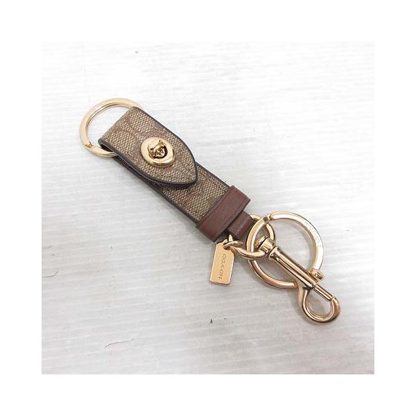 未使用品 コーチ COACH トリガー スナップ バッグ チャーム シグネチャー キャンバス F49314 キーリング キーホルダー ベージュ ☆AA★【ブランド】コーチ COACH【実寸サイズ】全長約14.5cm　【色】ベージュ×ゴールド...