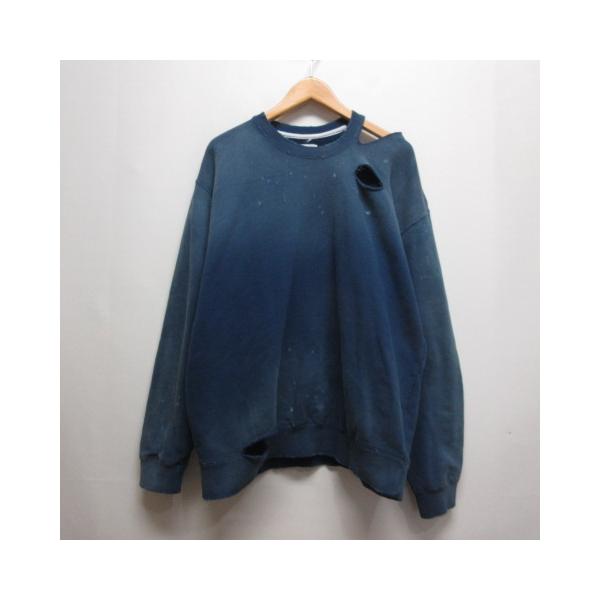未使用品 ジョンブル JOHNBULL DENIM DELIGHT DAYS 25AW レギュラーウェイト スウェット シャツ LL ブルー JY241C03 USED加工 色落ち加工【ブランド】ジョンブル JOHNBULL【表記サイズ】L...